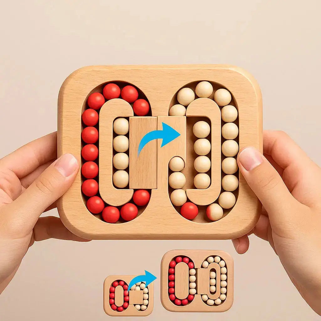 Handheld Wooden Maze Bean Puzzle - Calm Your Mind, Sharpen Focus ...