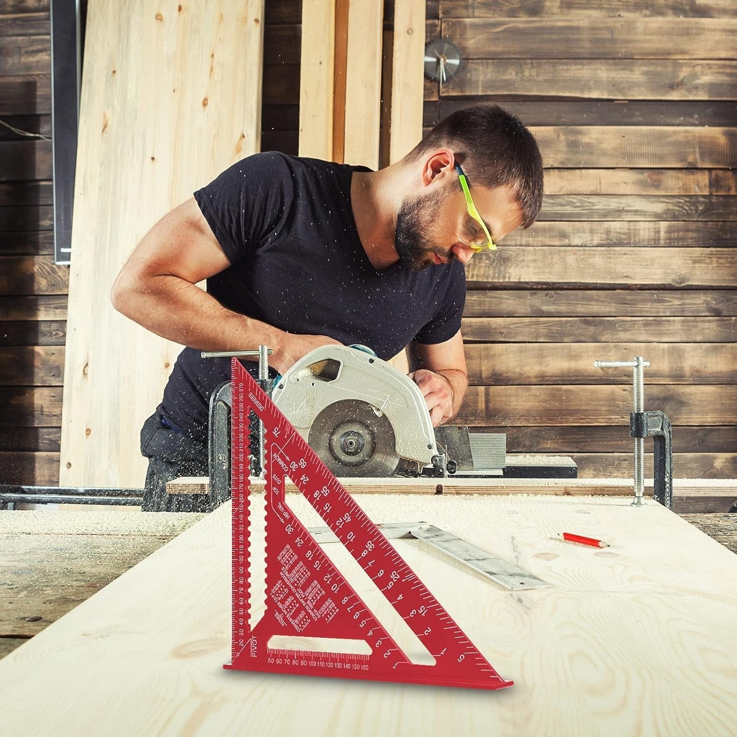 Precision aluminium protractor – Quick results with easy handling ...